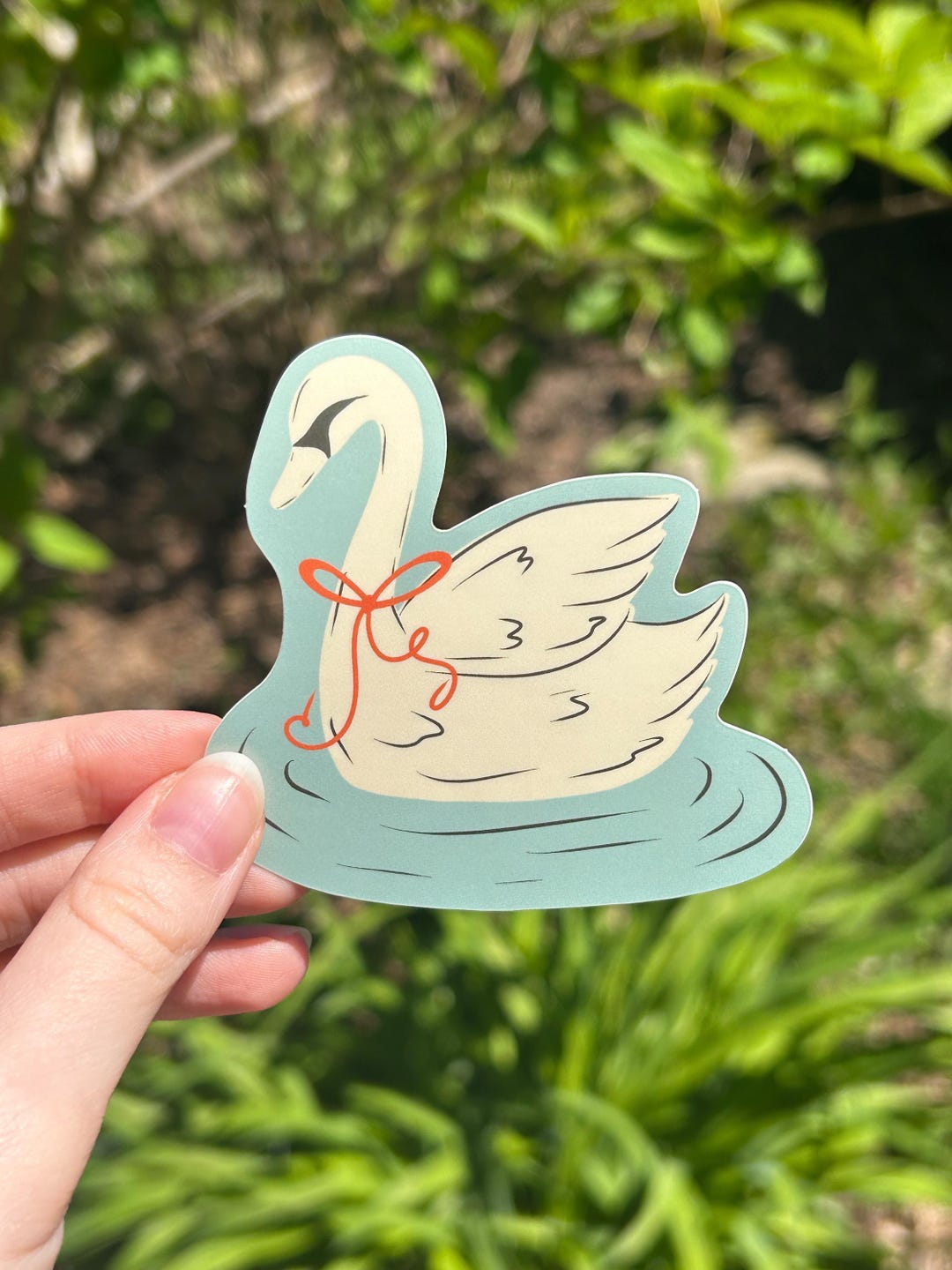 Swan Sticker | Vinyl Sticker, Matte, Journaling, Water Bottle - Etsy