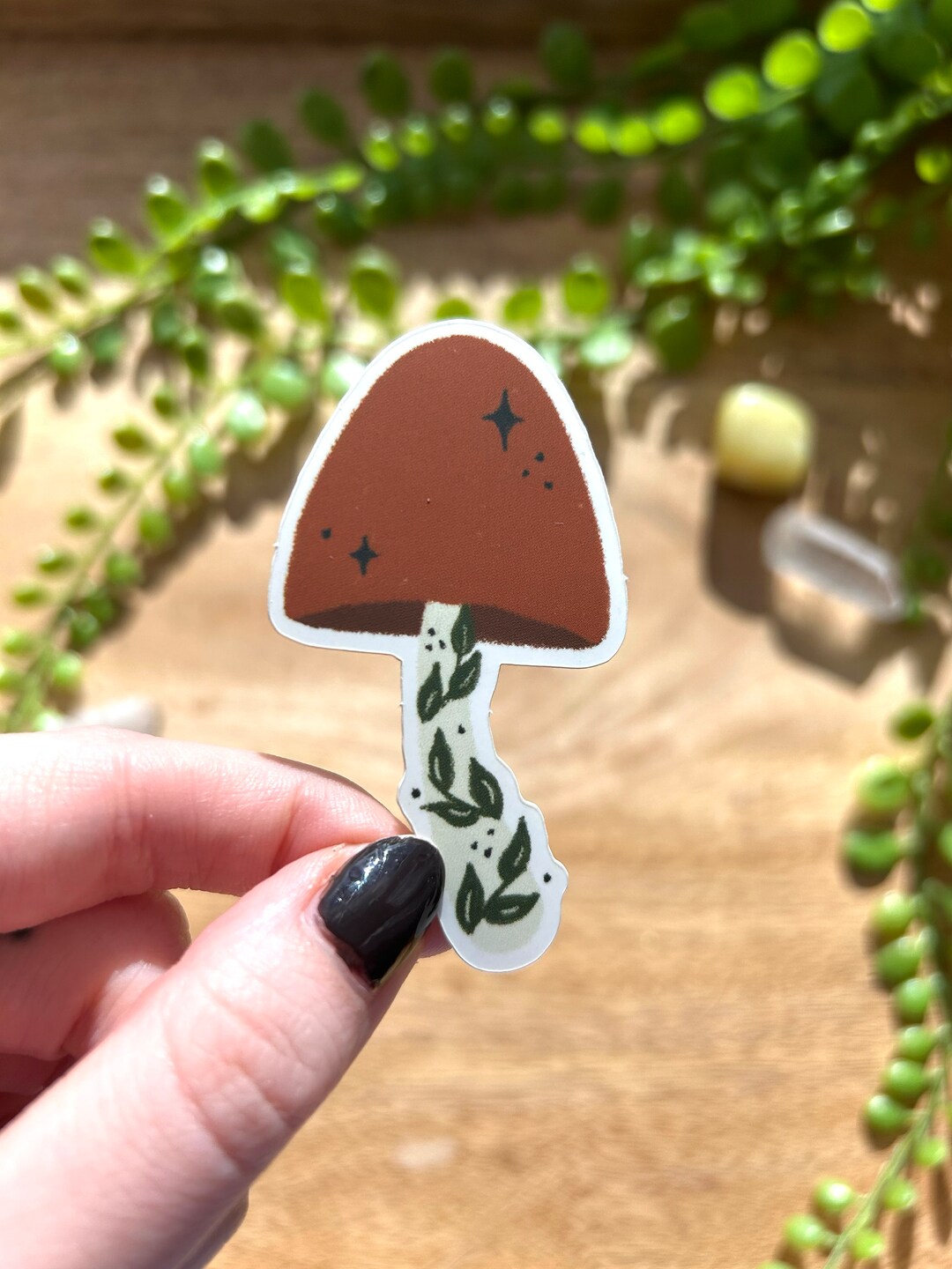 Mushroom Vinyl Sticker: Cottagecore Matte Waterproof Decal - Etsy