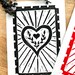 Heart Stamp Linocut Art Print, Block Print, 5x7, Valentine's Gift - Etsy