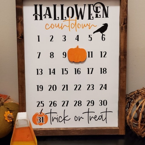 Halloween Countdown Fall Decorations Halloween Decor - Etsy