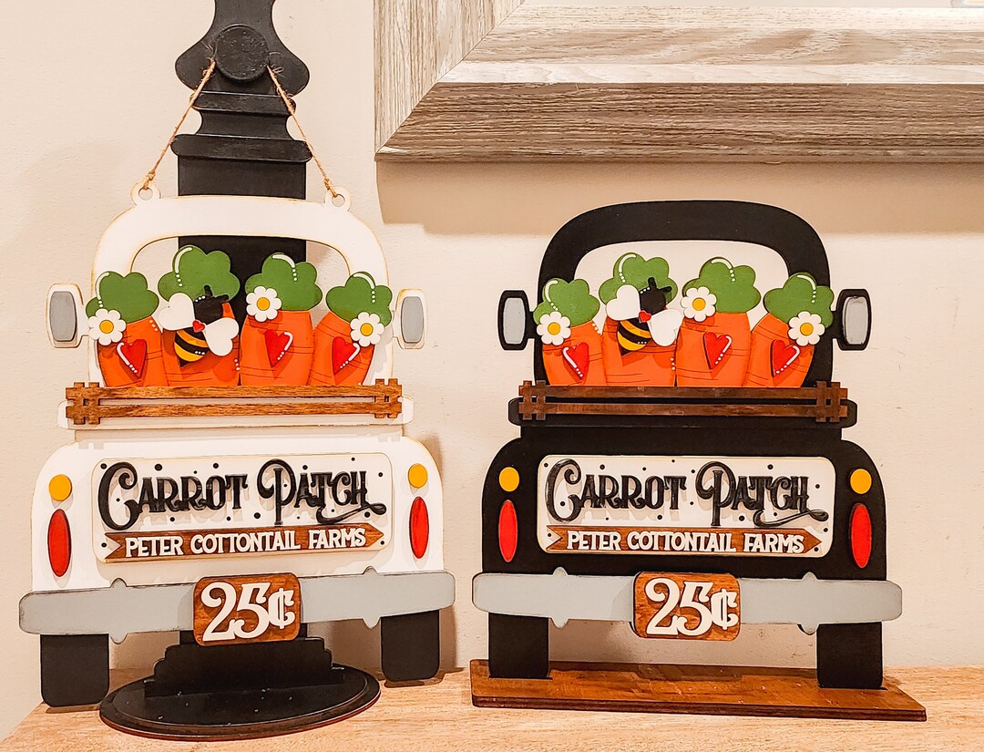 Carrot Patch Truck Insert | Truck Door Hanger | Seasonal Decor | Tiered ...