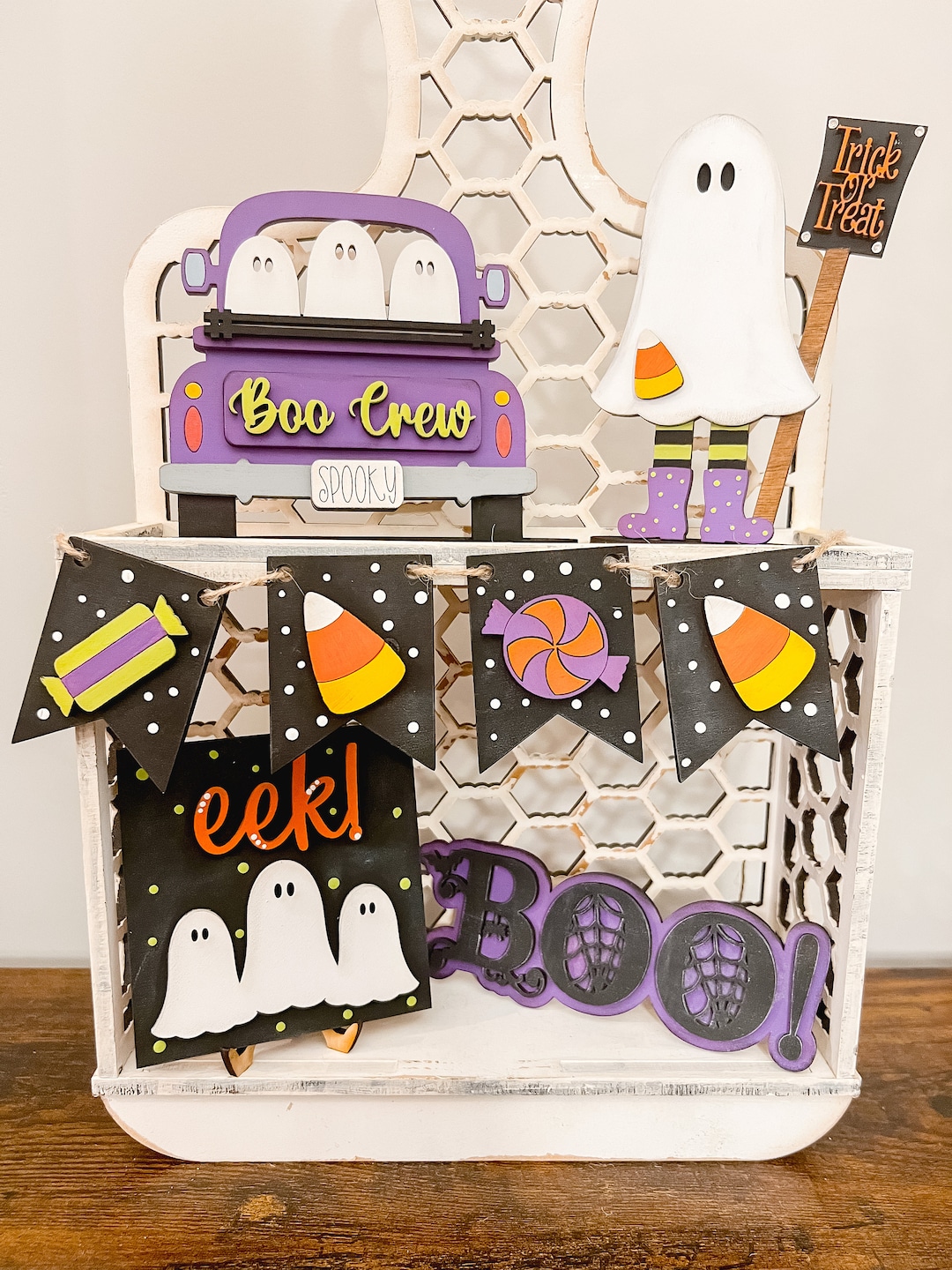 Boo Crew Halloween Tiered Tray Set | Halloween Decor | Tiered Tray Sets ...