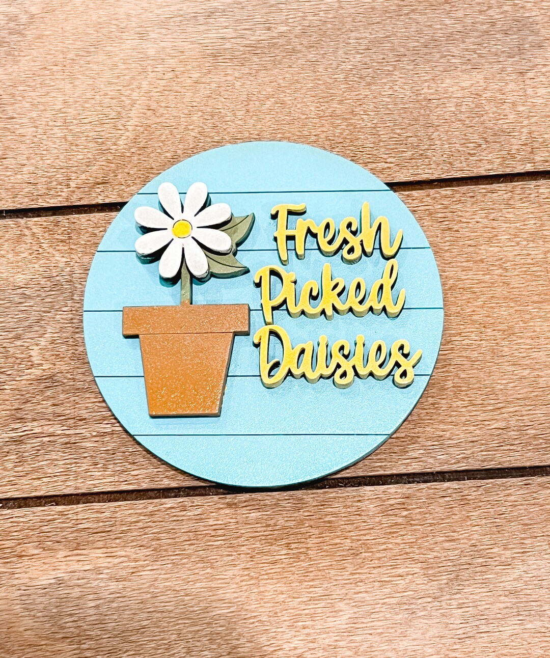 Fresh Picked Daisies 3-inch Insert for Interchangeable Seasonal Sign ...