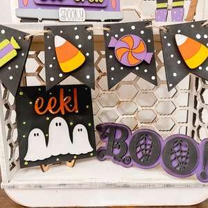 Boo Crew Halloween Tiered Tray Set | Halloween Decor | Tiered Tray Sets ...