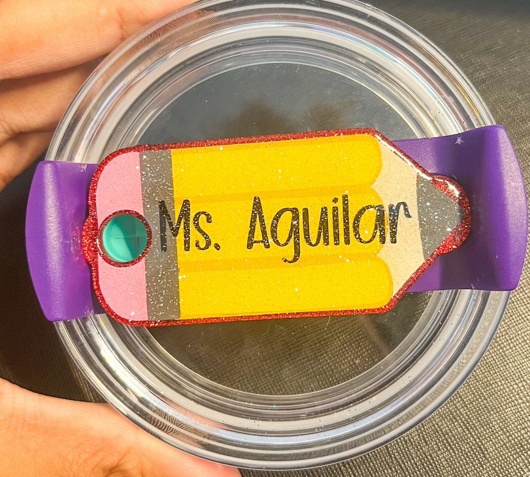 Pencil Name Tag | Custom Stanley Name Plate | Pencil Tumbker Topper ...