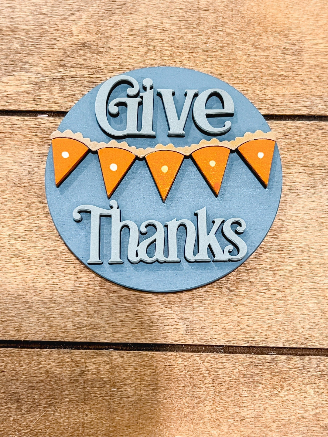 Give Thanks 3-inch Insert for Interchangeable Seasonal Sign ...