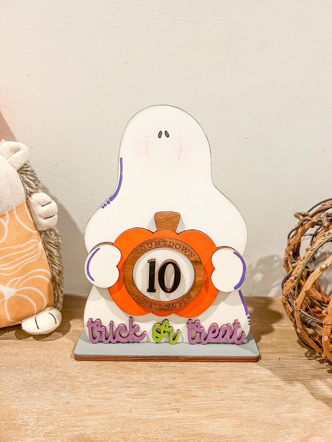 Ghost Countdown to Halloween | Spooky Tiered Tray Decor | Halloween ...