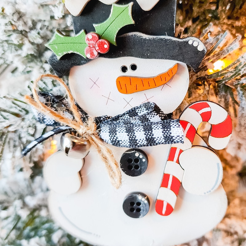 Snowman Ornaments - Etsy