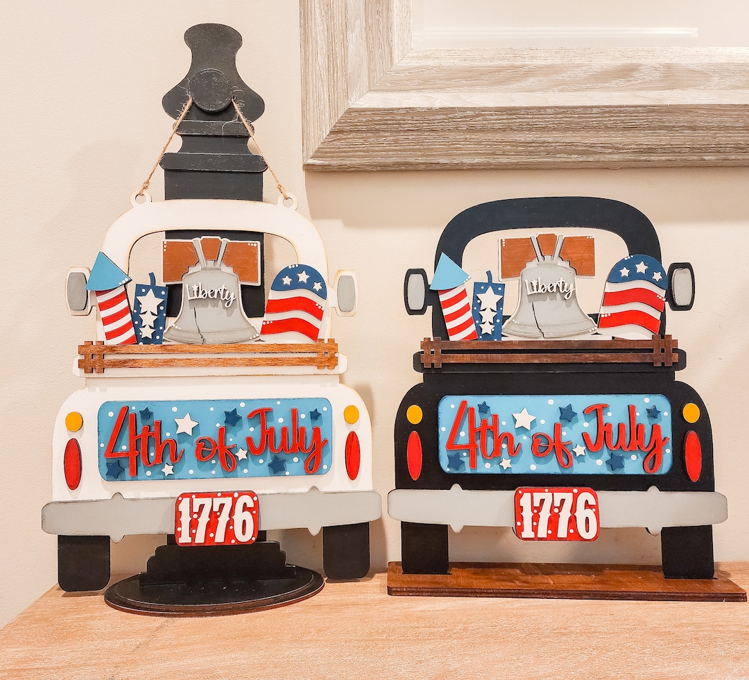 Fourth of July Truck Insert| Truck Door Hanger | Summer Decor | July ...
