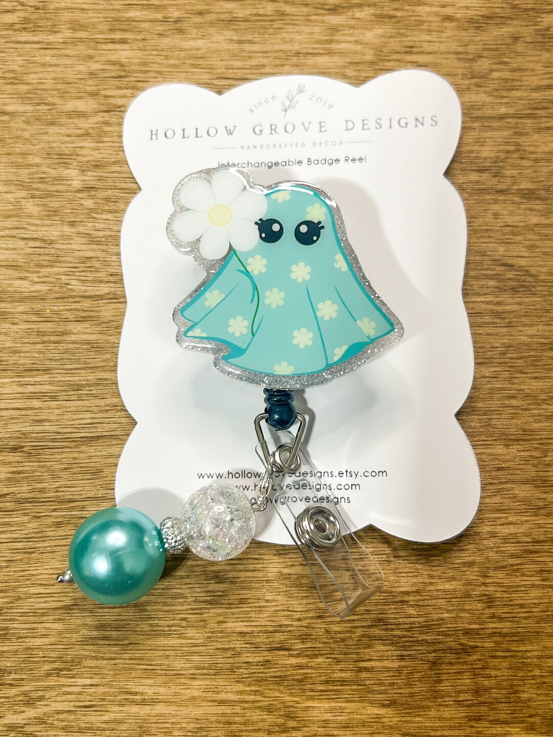 Spring Ghost Badge Reel | Spring Badge Reel Interchangeable ...