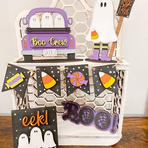 Boo Crew Halloween Tiered Tray Set | Halloween Decor | Tiered Tray Sets ...