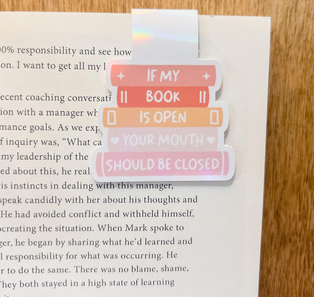 Book Open Mouth Shut Magnetic Bookmark | Funny and Snarky Bookmark ...