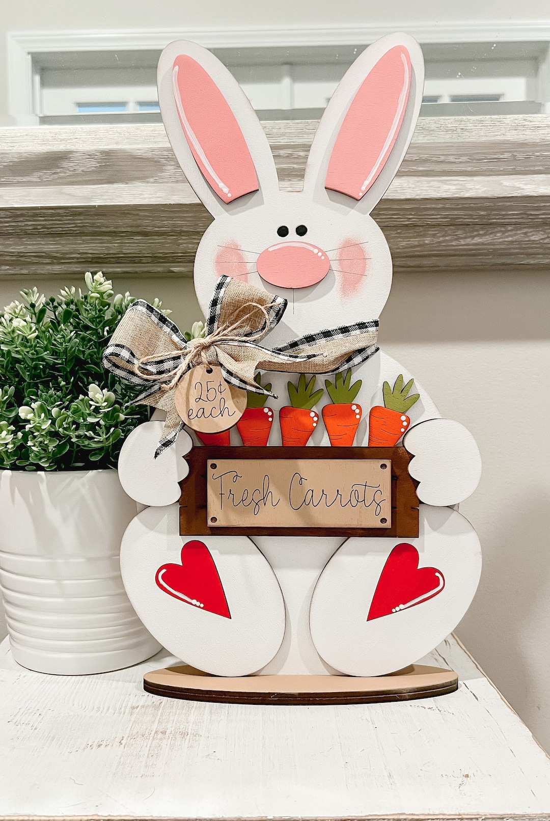 Easter Bunny Shelf Sitter | Easter Bunny With Carrot | Spring Craft ...