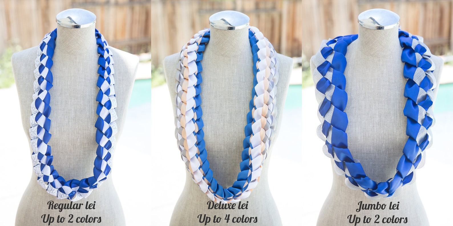 Regular SATIN RIBBON LEI custom colors | Etsy