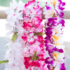 Bundle Deluxe SILK FLOWER LEI 3 Plumerias Leis - Etsy