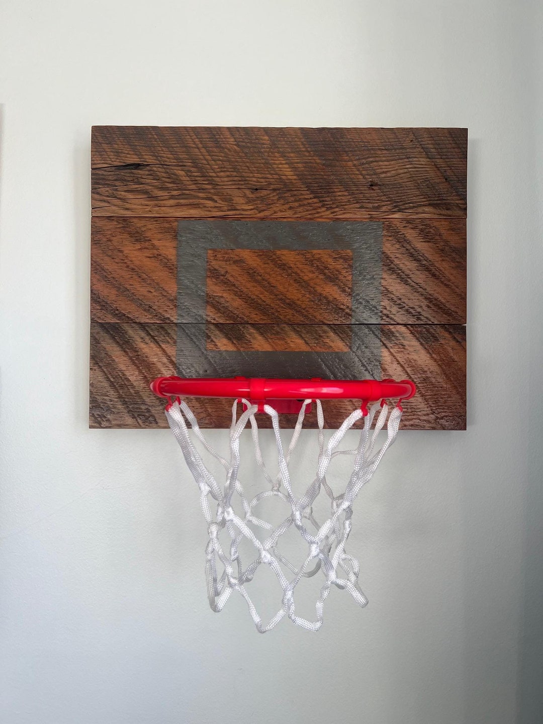 Reclaimed Wood Miniature Basketball Hoop for Office and Bar - Etsy