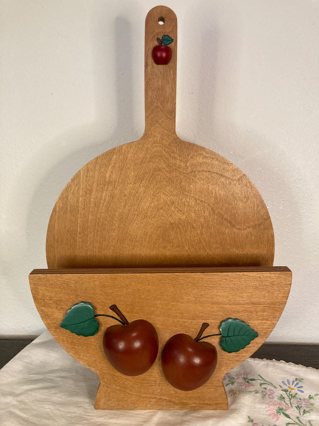 Apple Paper Plate Holder Wooden Vintage Country Kitchen Decor - Etsy