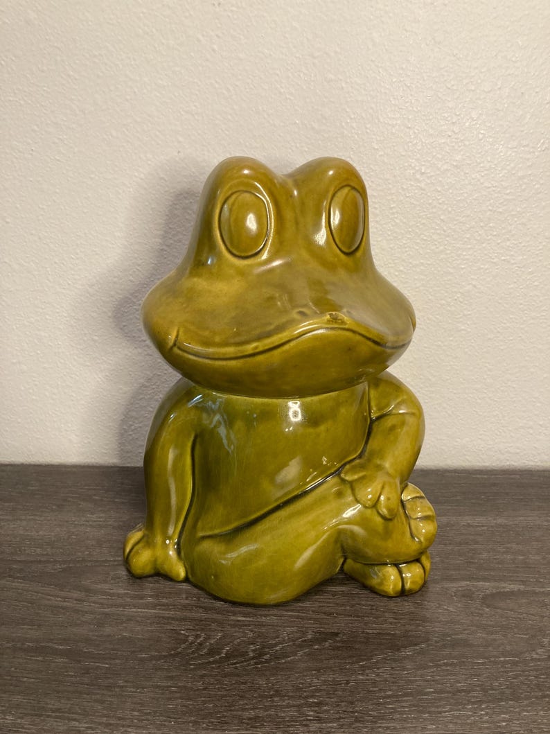 Vintage Neil the Frog Cookie Jar 1970 's Sears Ceramic Canister 906 USA ...
