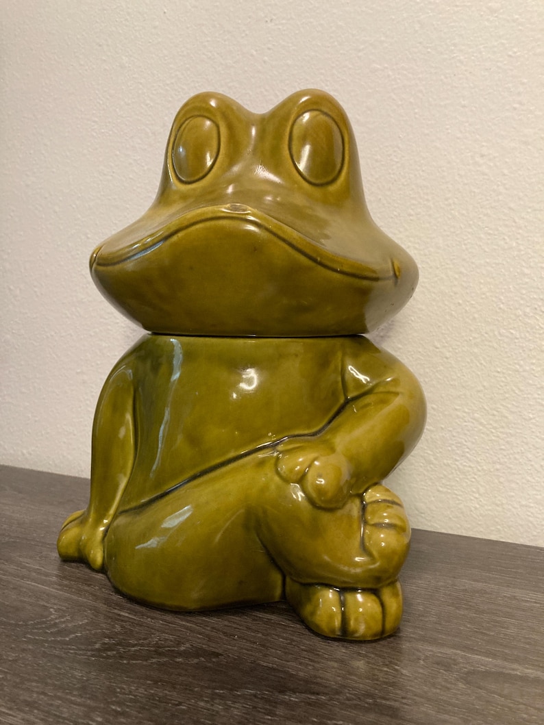Vintage Neil the Frog Cookie Jar 1970 's Sears Ceramic Canister 906 USA ...