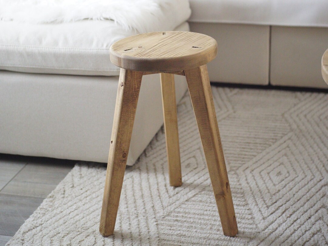 Wooden Decor Stand, Stool Rustic Vintage Look Accent Piece Handmade - Etsy