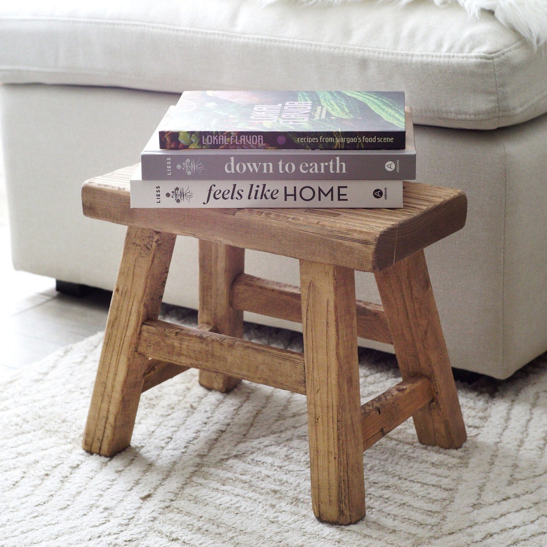 Step Stool Decor Wooden Stool Rustic Handmade Vintage Style - Etsy