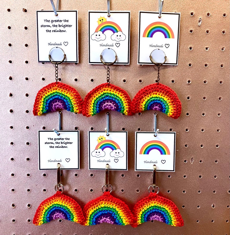 Printable Display Cards for Rainbow Keychains PDF Download - Craft Fair ...