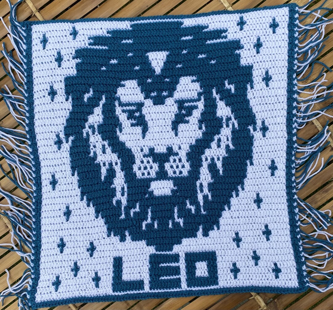 Leo Zodiac Overlay Mosaic Crochet Square Panel Pattern - Etsy