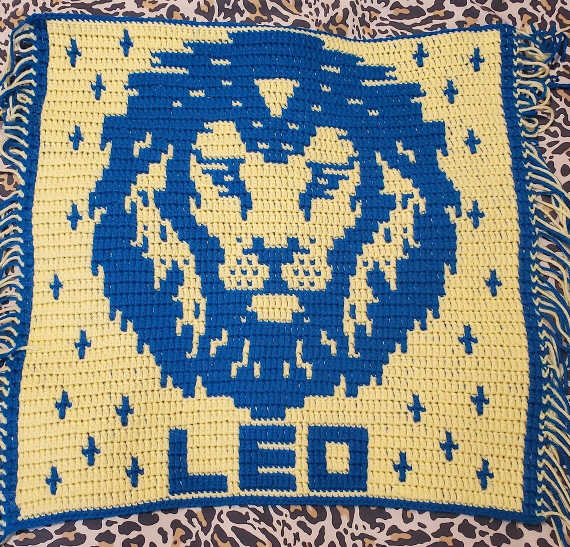 Leo Zodiac Overlay Mosaic Crochet Square Panel Pattern - Etsy