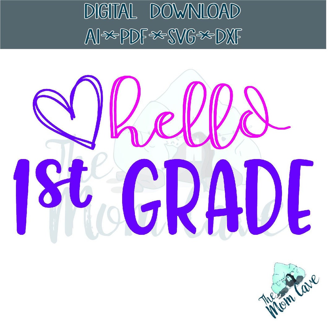 Hola 1er grado svg, primer grado svg, regreso a la escuela svg - Etsy México