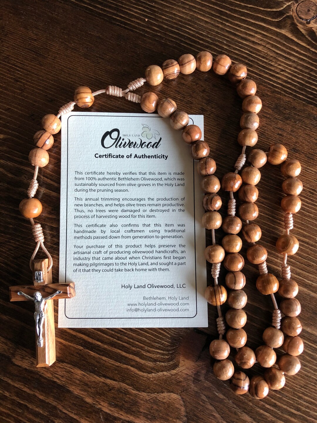 Handmade by Carmelite Nuns Olive Wood Rosary Large Version - Etsy