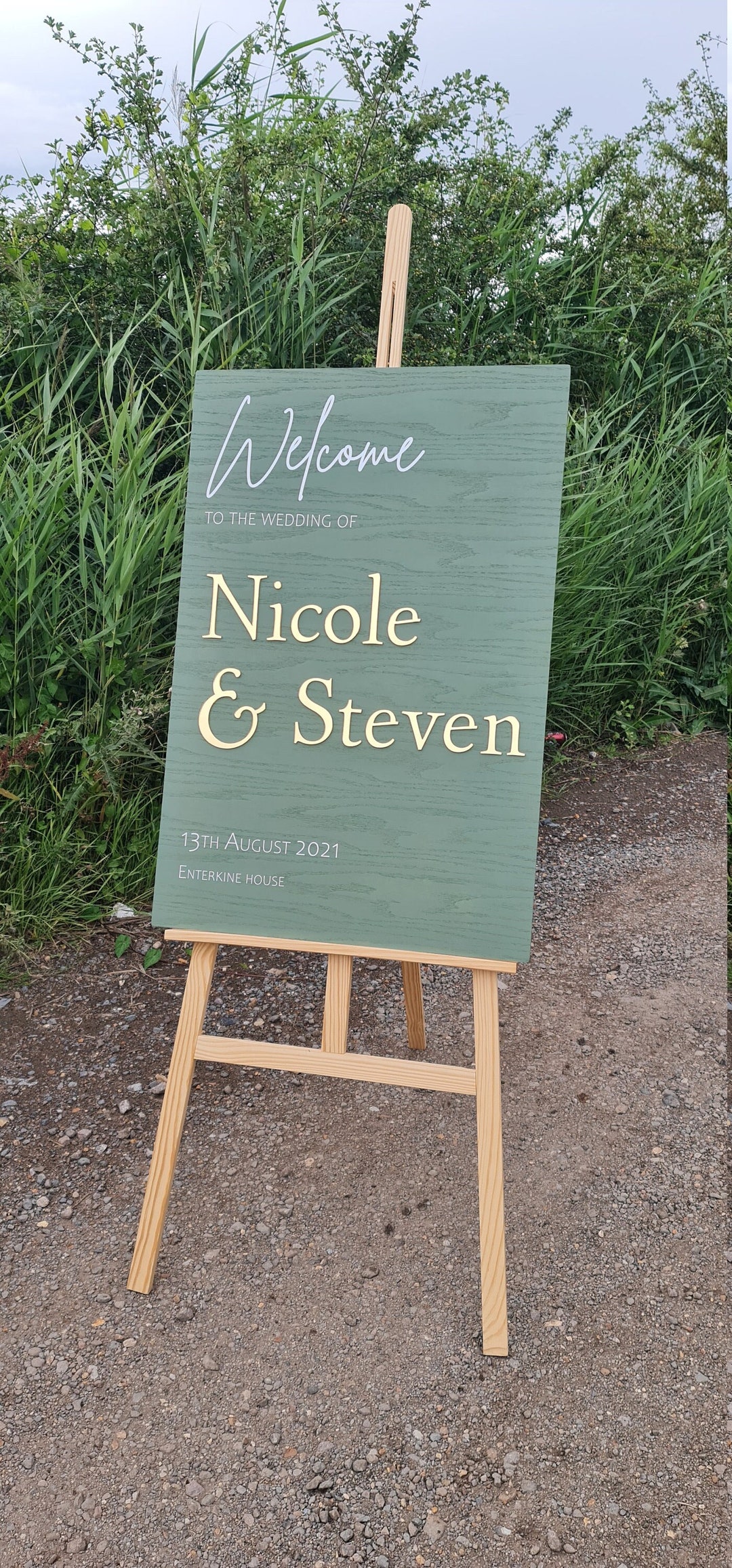 Wedding Welcome Sign Acrylic, Welcome to Our Wedding Sign, Modern Gold ...