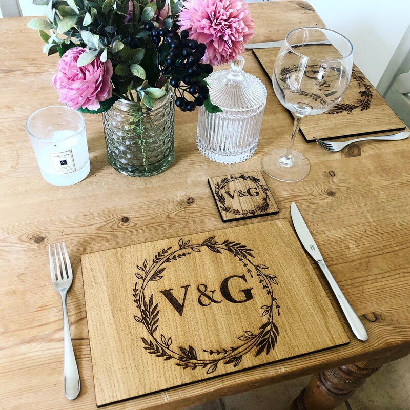 Wooden Place Mats and Coasters - Etsy