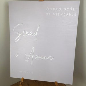 Personalised A3 A2 A1 Acrylic Wedding Welcome Sign, Bridal Shower ...