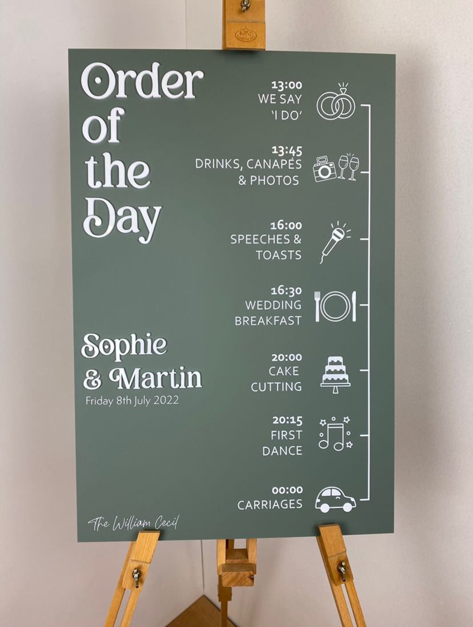 Order of the Day Wedding Sign Wedding Timeline Sign Wedding - Etsy UK