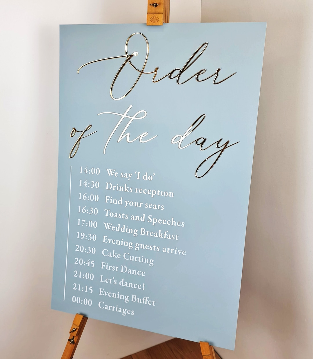 Order of the Day Wedding Sign, Wedding Timeline Sign, Wedding Signage ...