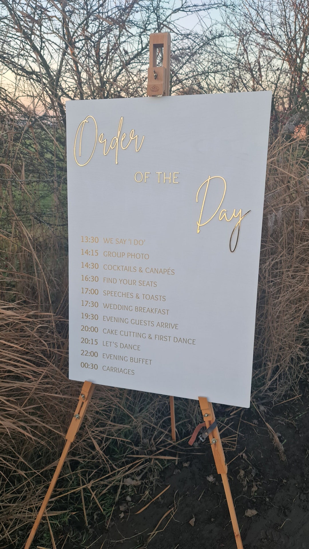 Order of the Day Wedding Sign, Wedding Timeline Sign, Wedding Signage ...