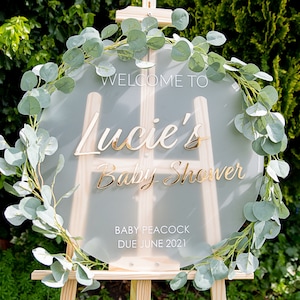 Personalised Baby Shower Sign, Entrance Sign, Baby Shower Gift, New ...