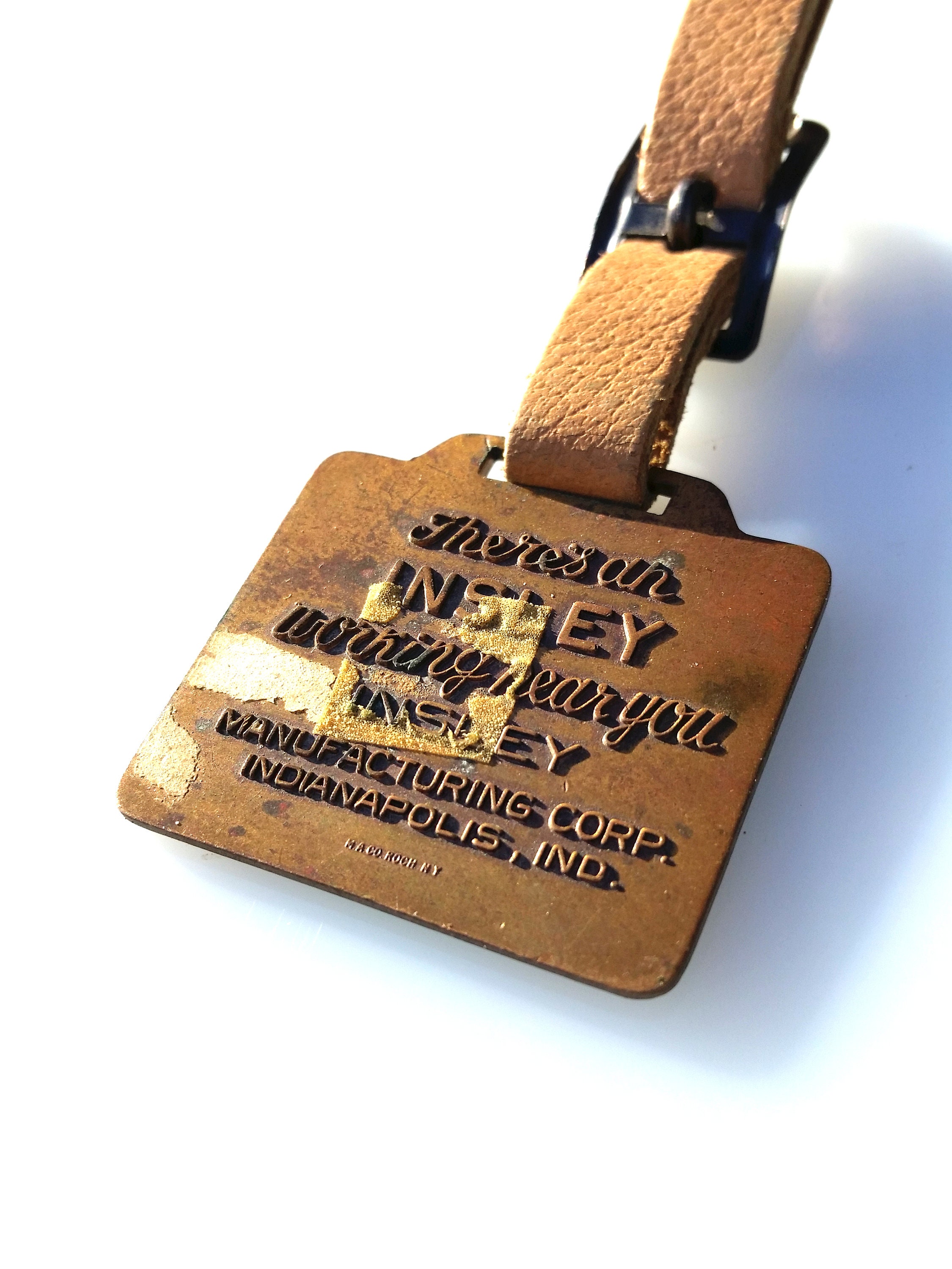 Insley Manufacturing Corp Advertisement Watch Fob Indianapolis Indiana ...