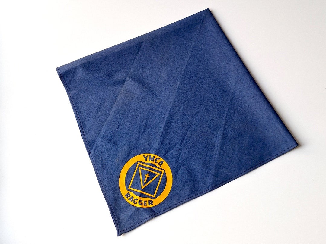 1970s YMCA Youth Camp Ragger Blue Bandana - Etsy