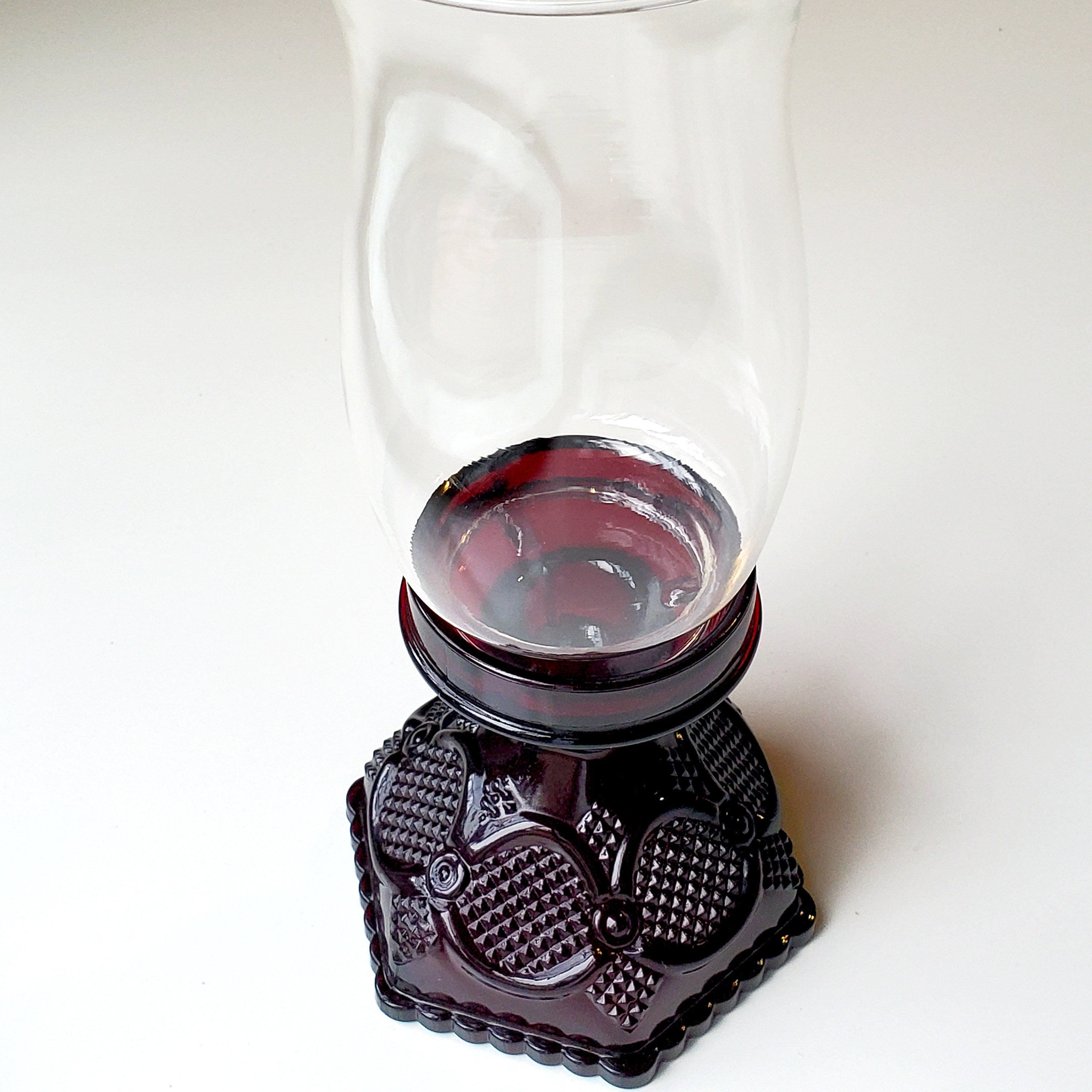 Avon 1876 Cape Cod Ruby Red Hurricane Candle Lamp - Etsy