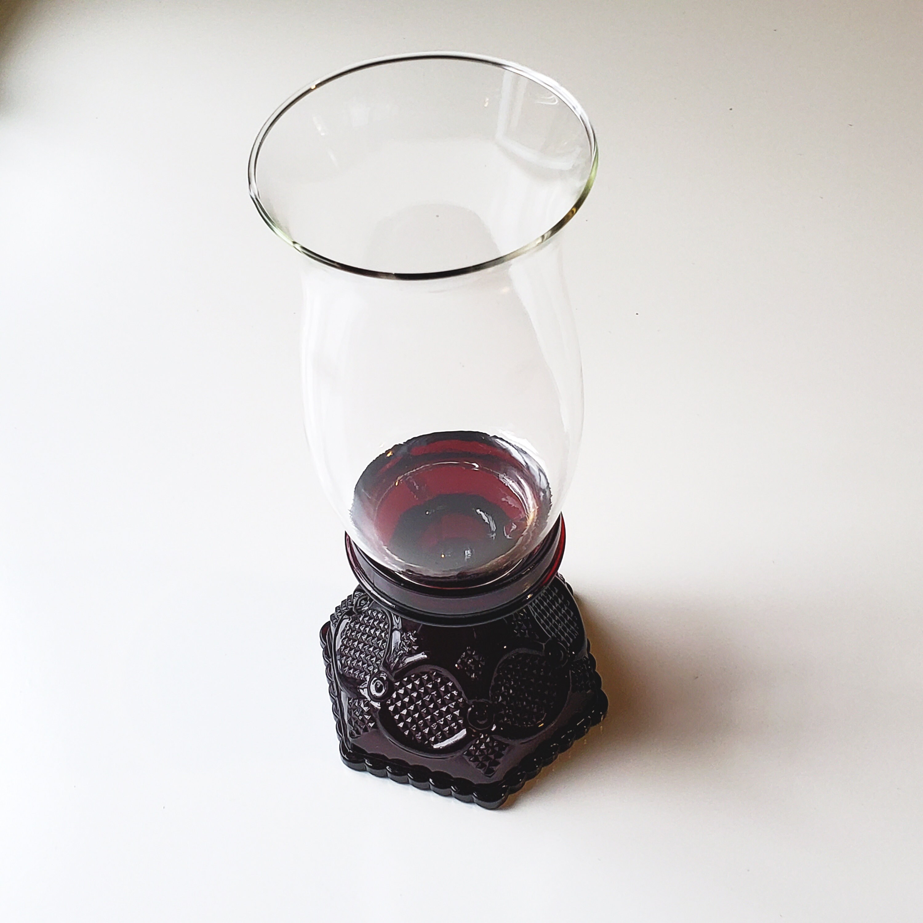Avon 1876 Cape Cod Ruby Red Hurricane Candle Lamp - Etsy