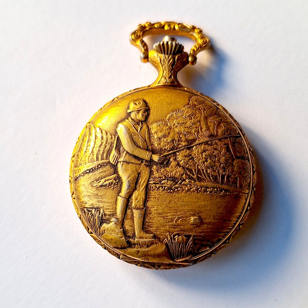 Belle Suisse Fly Fishing Hunting Style Pocket Watch - Etsy