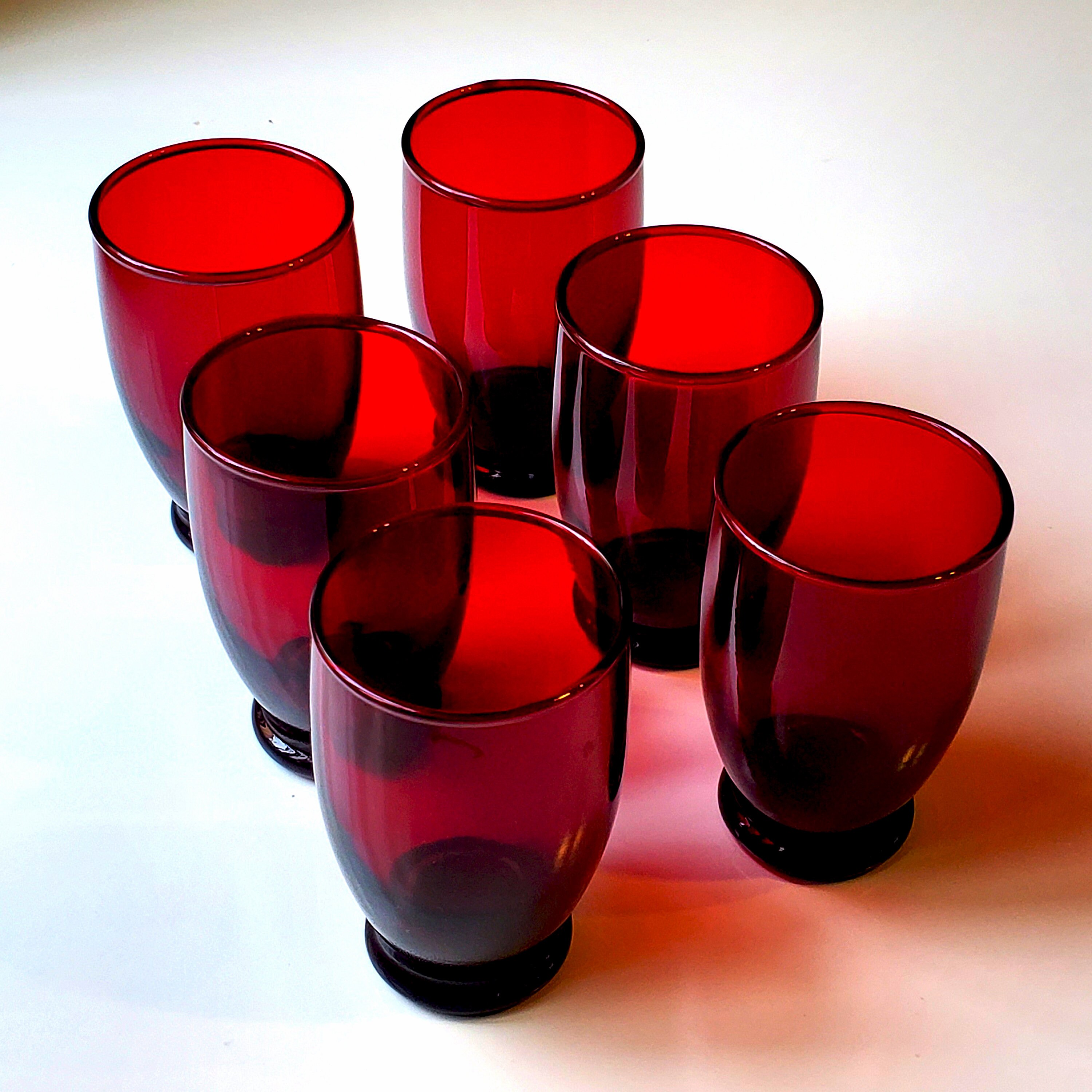 1950s Royal Ruby Anchor Hocking Juice Glasses - Etsy