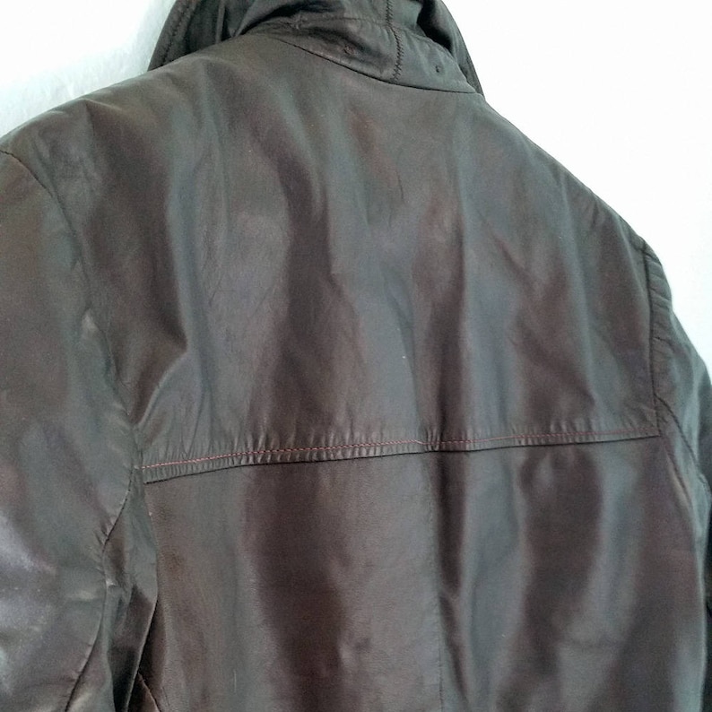 Vintage Robert Lewis 1970's Men's Leather Motorcycle Flight Retro Mod ...