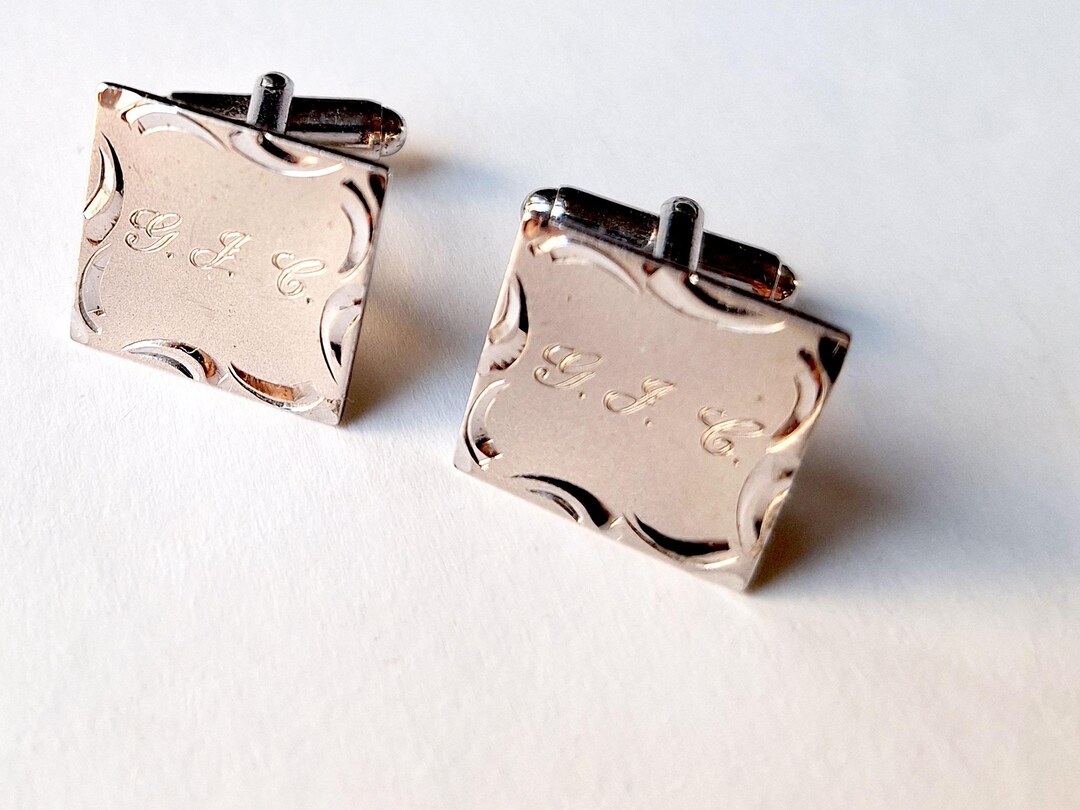 1950s Anson Sterling Silver GJC Monogrammed Cufflinks - Etsy