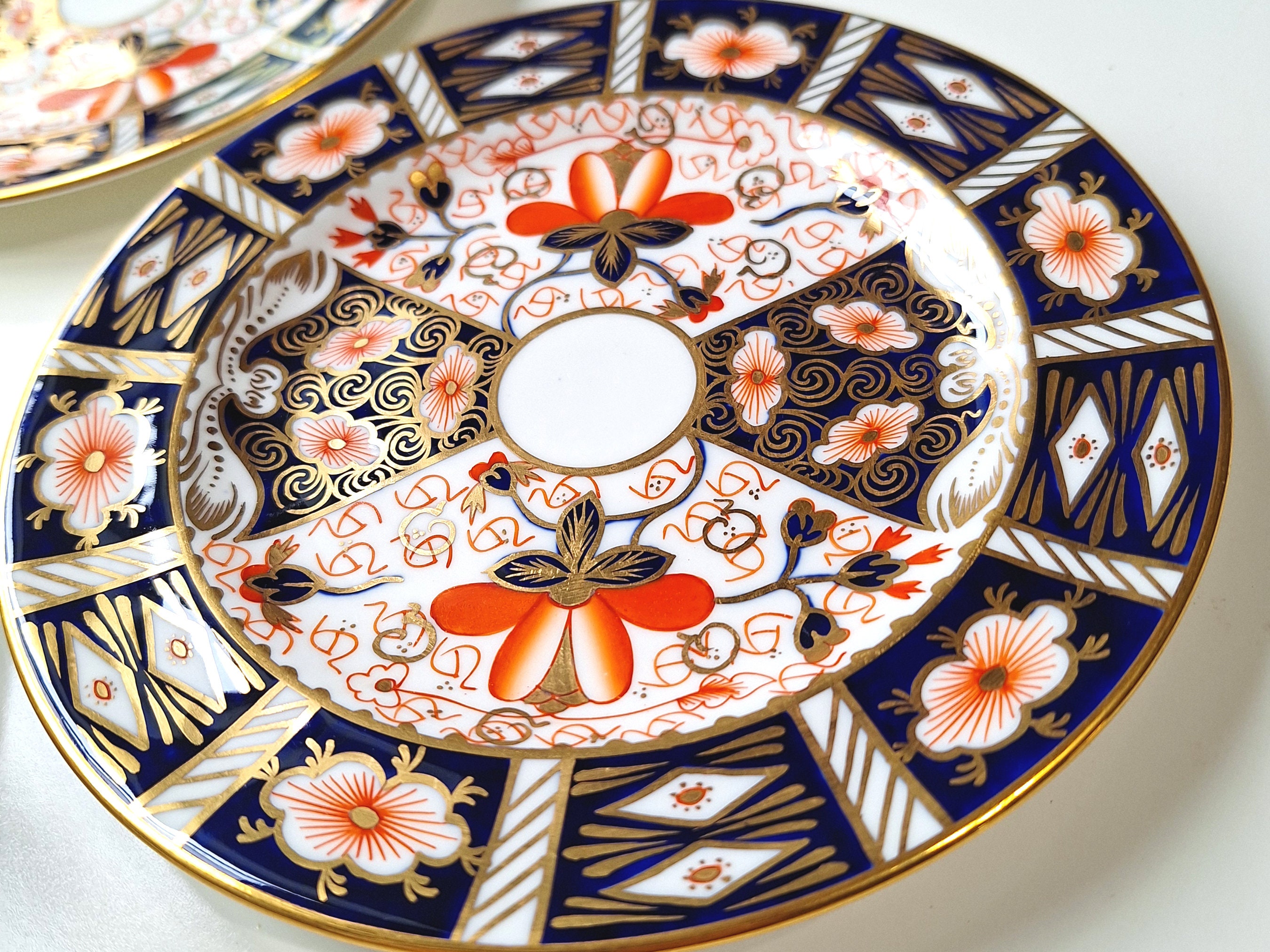 1920s Royal Crown Derby Traditional Imari Tea Cup Saucer Dessert Pie ...