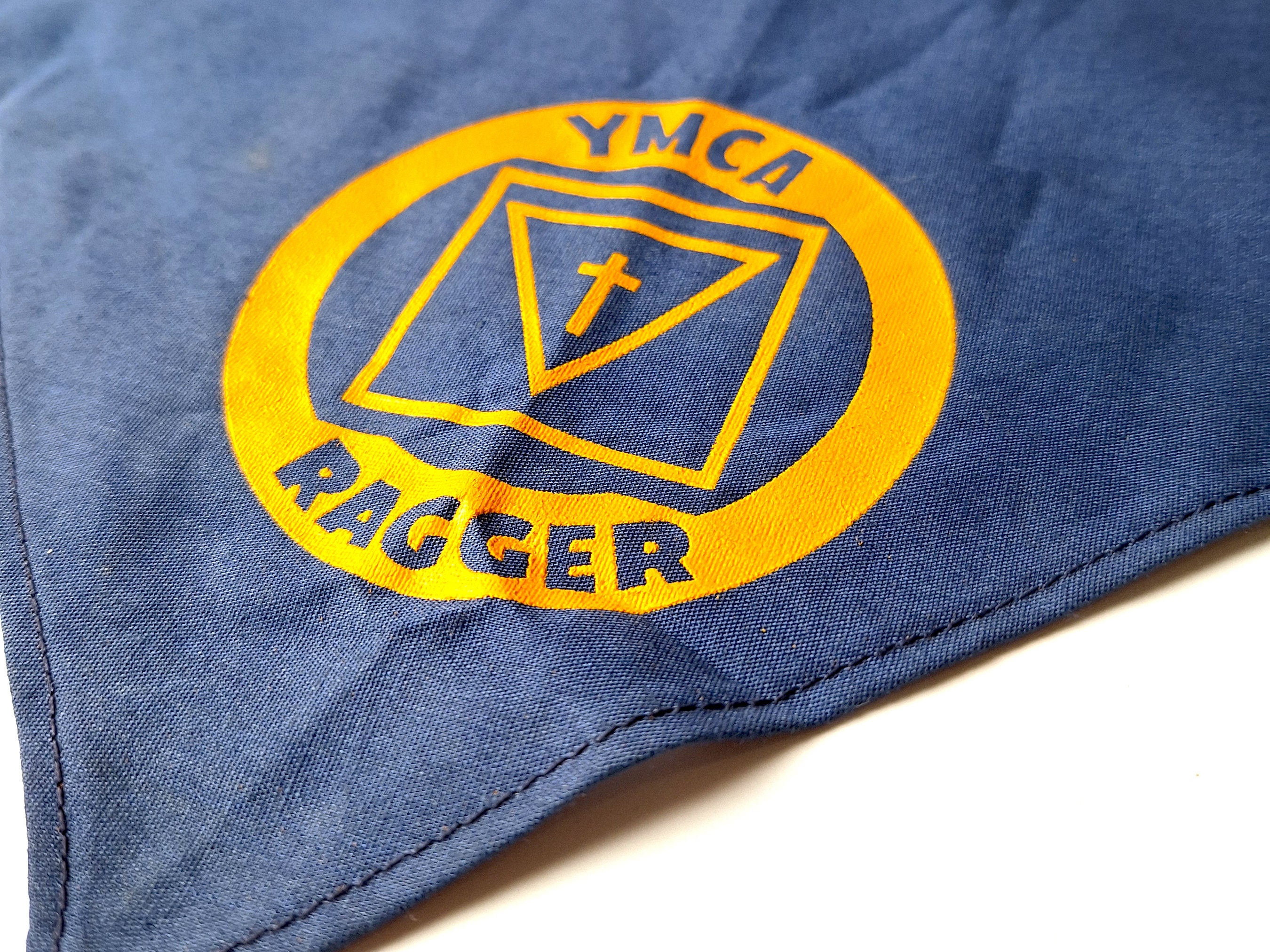 1970s YMCA Youth Camp Ragger Blue Bandana - Etsy