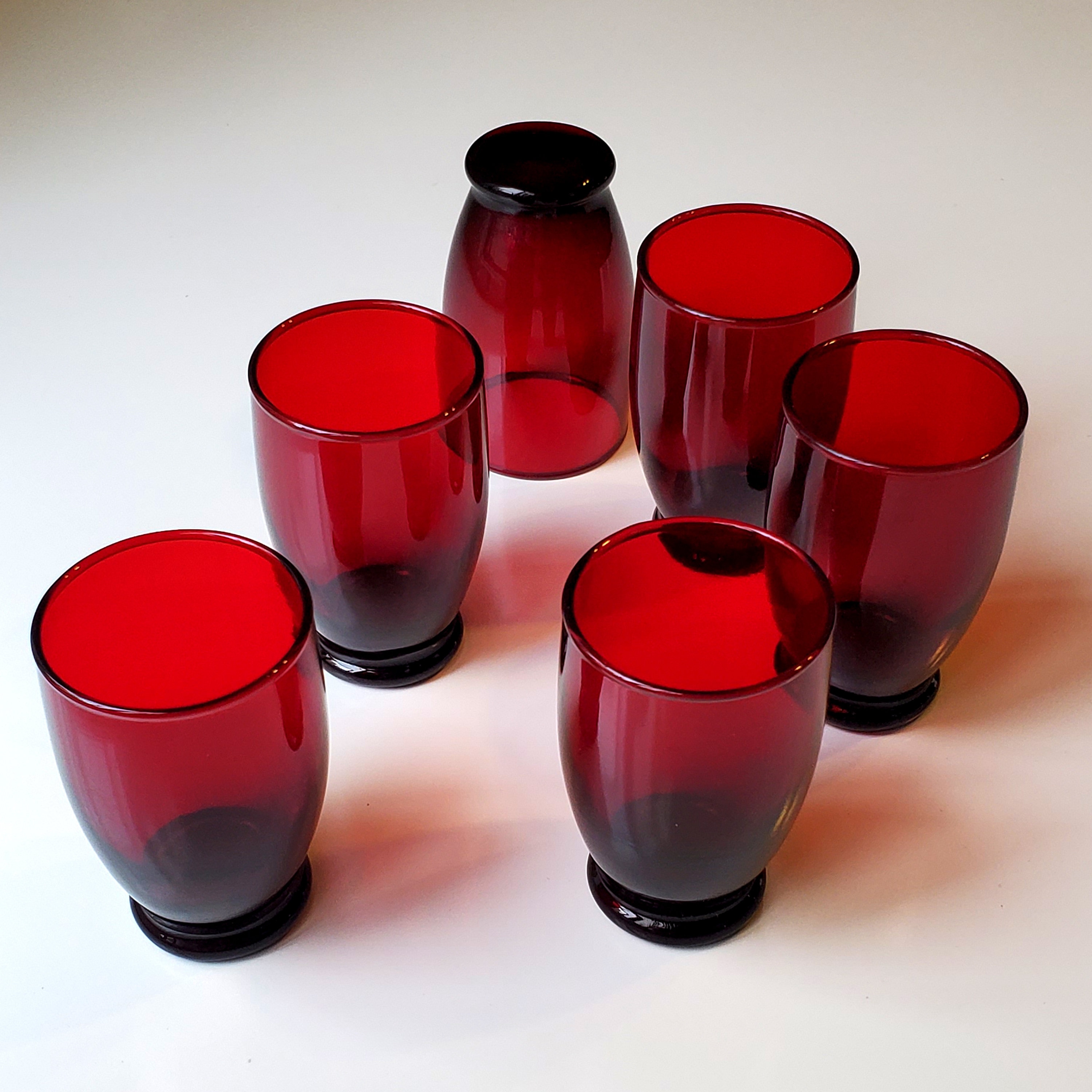 1950s Royal Ruby Anchor Hocking Juice Glasses - Etsy