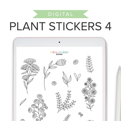Goodnotes Planner Flower Stickers Digital Bullet Journal - Etsy
