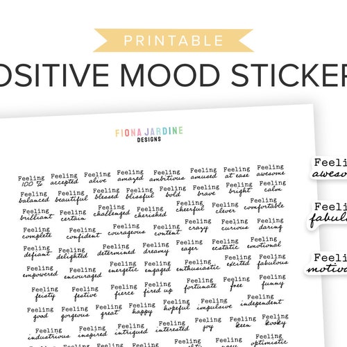 Mood Tracker Printable Planner Stickers Bad Day Printable - Etsy